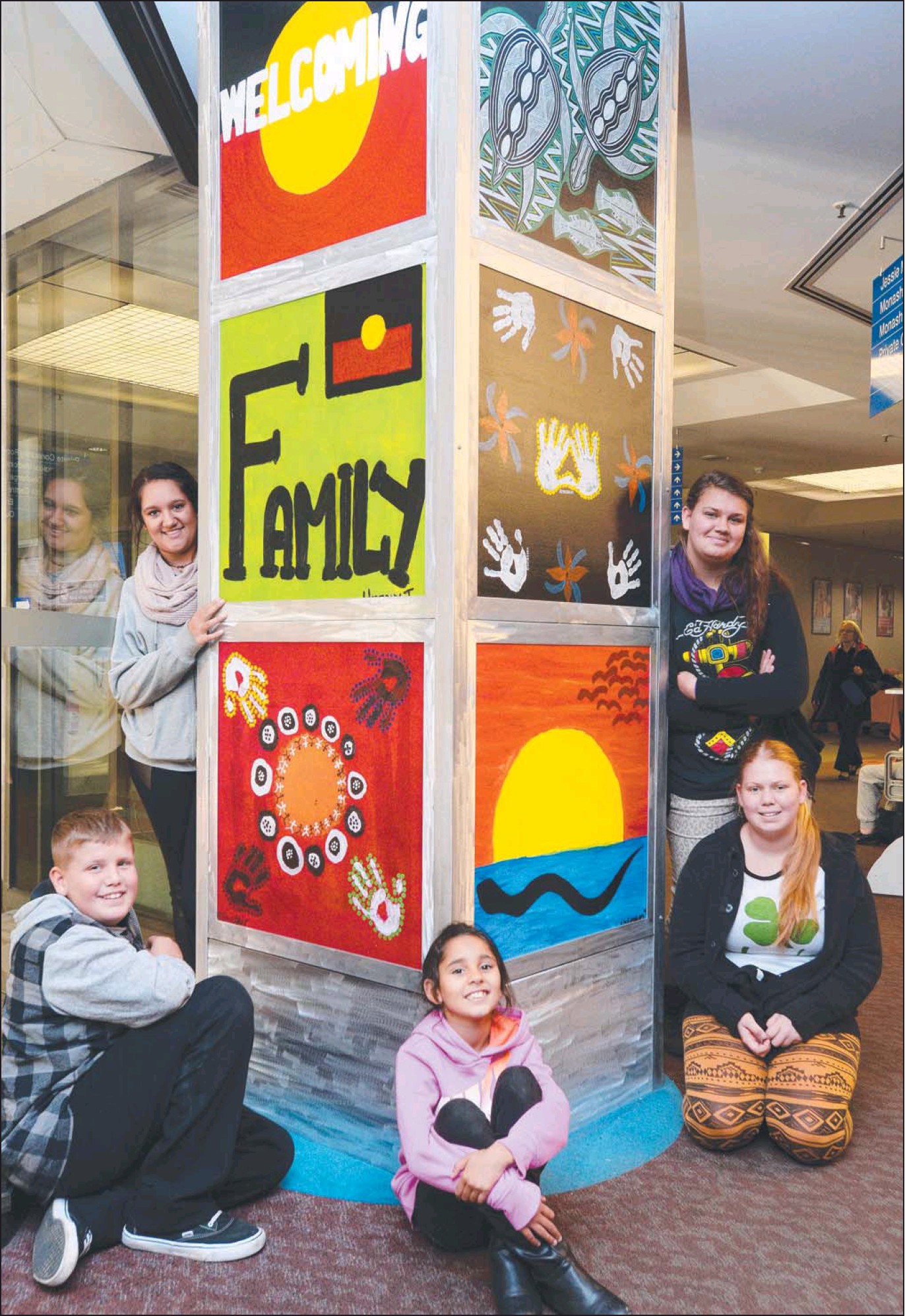 Community Art | Monash Medical Centre - Column Art Project - Empowered ...